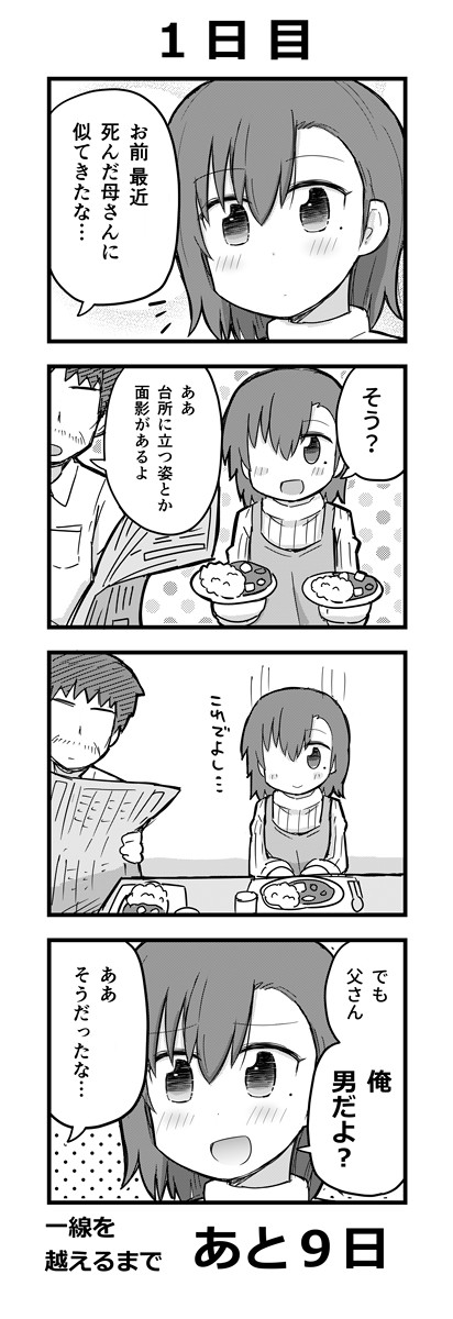 10日後に一線を越えてしまう親子 1日目 ギロ ニコニコ漫画 